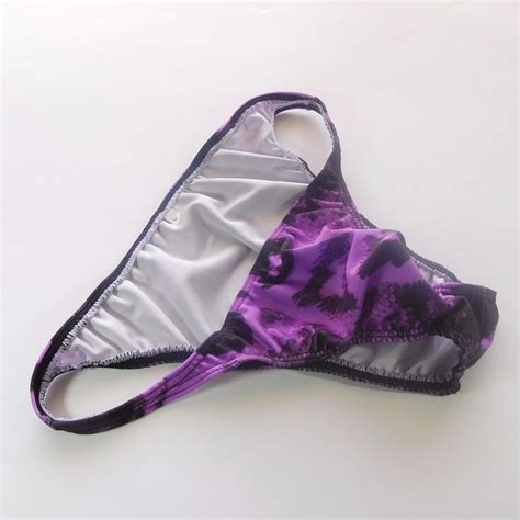 K377 P Mens String Bikini String Narrow Waist Body Posing Printed Swim