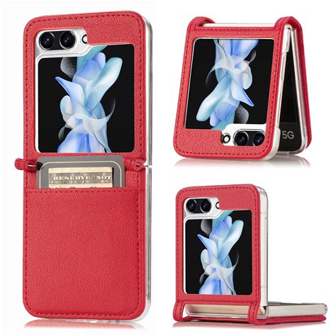 Mantto For Samsung Galaxy Z Flip 5 Case Slim Flit Premium Lychee