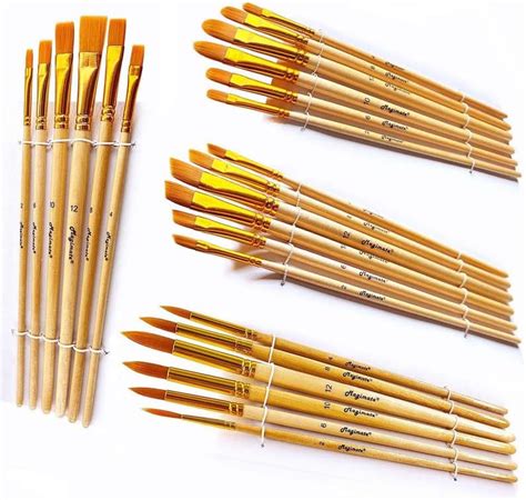 Magimate 24 Pc Assorted Art Paintbrush Set 4 Shapes