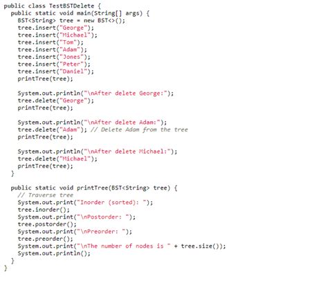 solved bst classpublic class bst implements tree {