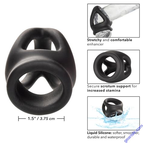Buy Calexotics Alpha Liquid Silicone Stretchy Dual Cage Cock Ring