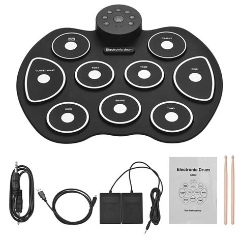 Electronic Drum Usb Rol Up Drum Set Digital Silico Grandado