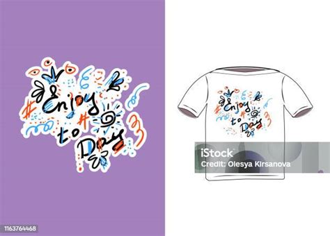 낙서 의 스타일로 손으로 그린 옷에 인쇄합니다 화려한 꽃 크라운 태양 해시 태그와 문구와 티셔츠에 인쇄 낙서 문자는 하루에 즐길 수 있습니다 포스터 제작을 위해 배너 감정에