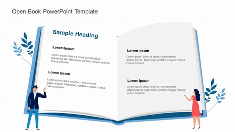 Open Book Layout For Engaging Content Presentation Powerpoint Template