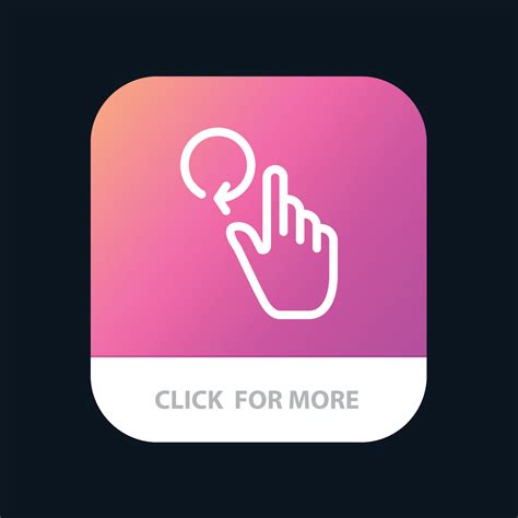 hand finger gestures reload mobile app button android and ios line