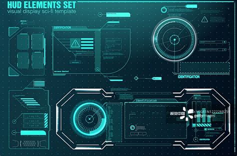 Hud Ui Gui未来的用户界面屏幕元素设置。高科技屏幕的视频游戏。科幻概念设计。方形的框架图片素材 花瓣网