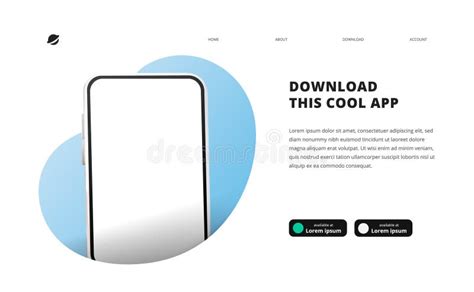 Page Banner Advertising For Downloading App For Mobile Phone Smartphone Download Buttons
