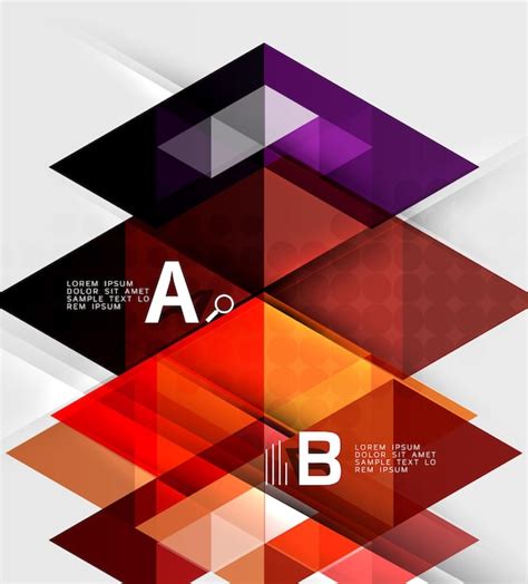 Premium Vector Infographic Template Triangle Tiles Background Vector Template Background For