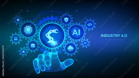 Smart Industry 40 Concept Factory Automation Autonomous Industrial