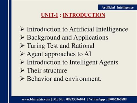 Artificial Intelligence Syllabus