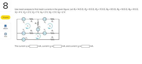 Solved Use Mesh Analysis To Find Mesh Currents In The Given Chegg