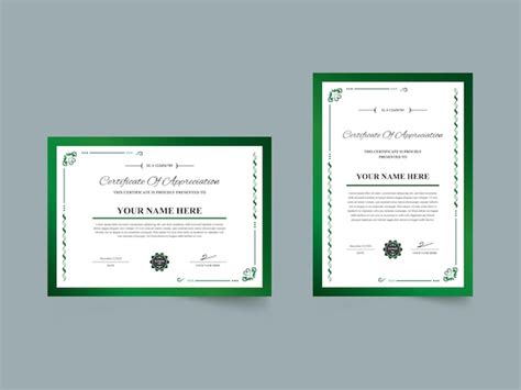 Premium Vector Certification Template