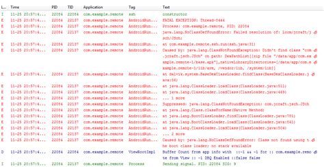 android java lang noclassdeffounderror failed resolution of lcom