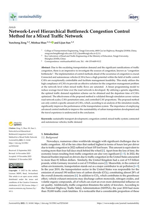 Pdf Network Level Hierarchical Bottleneck Congestion Control Method