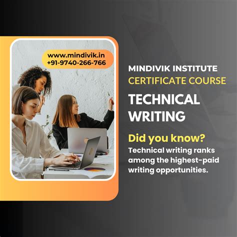 certificate course in technical writing mindivik