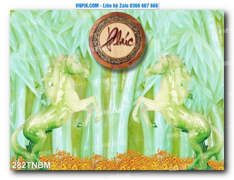Mã 54080 Tranh Ngựa Bát Mã Mã Đáo Thành Công Mã File 282tnbm