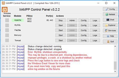 Windows When I Start Xampp Its Give Me A Some Errors Stack Overflow