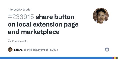 Share Button On Local Extension Page And Marketplace · Issue 233915