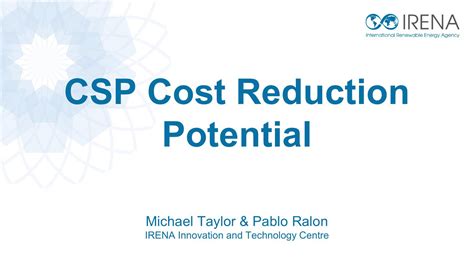 Csp Cost Reduction Potential To 2030 Pdf Docdroid