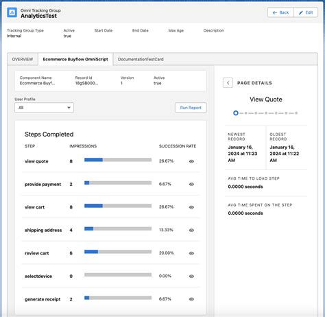 view tracked data in the tracking group