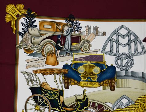 Gorgeous Hermes Silk Scarf Cars At 1stdibs