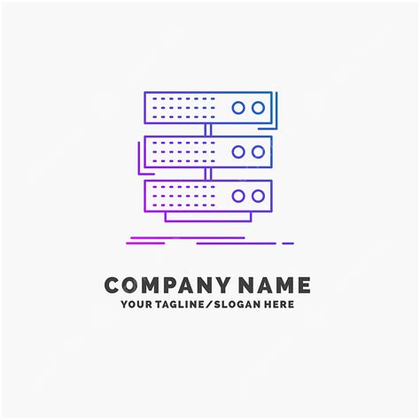 Database Server Vector Hd Images Server Storage Rack Database Data Purple Business Logo Templ
