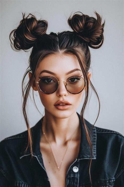 12 Space Buns Hairstyles For Medium Length Hair That Always Slay