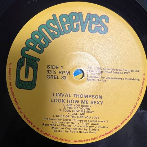 Linval Thompson Look How Me Sexy Yardies Shack Records