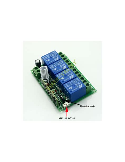 receptor 4 canales con mando 12v