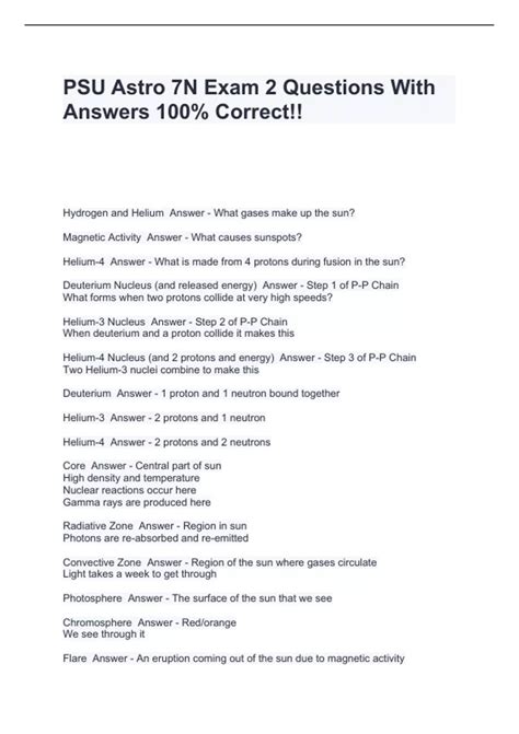 Psu Astro 7n Exam 2 Questions With Answers 100 Correct Astro 7n Stuvia Us