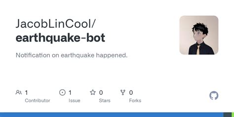 Github Jacoblincoolearthquake Bot Notification On Earthquake Happened
