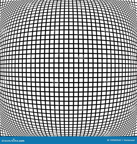 Spherical Globe Circular Distort Effect Pattern Curved Bulge Protrude Warp Effect Stock