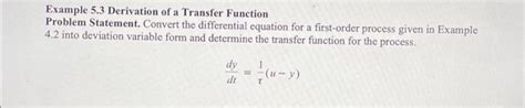 solved example 5 3 derivation of a transfer function problem