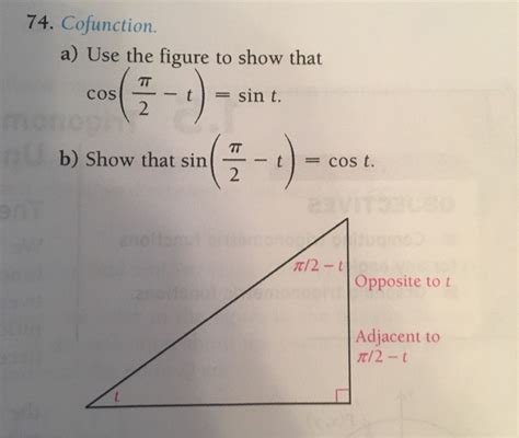 solved use the figure to show that cos pi 2 t sin t