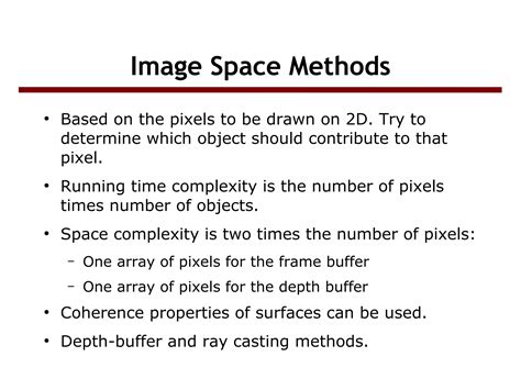 Visible Surface Detection In Computer Graphic Ppt