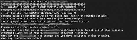 حل خطای remote host identification has changed در ssh آموزش برنامه نویسی فارسی