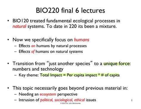 Bio220 W4 Notes From Week 4 Lecture 1 Bio220 Final 6 Lectures