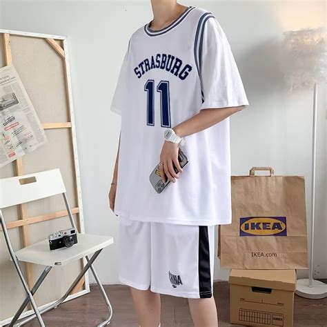 初中高中学生套装男夏季青少年休闲篮球运动服夏天短袖衣服一套装虎窝淘