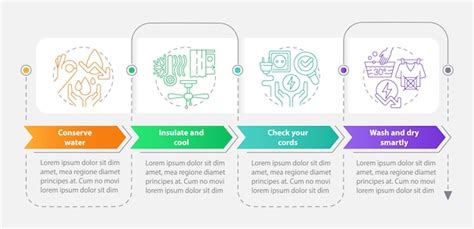 Premium Vector Energy Efficiency At Home Rectangle Infographic Template
