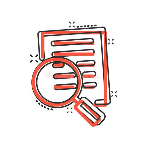 Financial Statement Icon In Comic Style Document Cartoon Vector