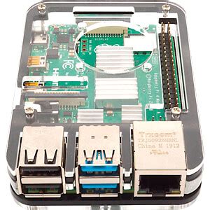 RPI CASE STACKSL Case For Raspberry Pi Stackable Transparent Black Slim Ve At Reichelt