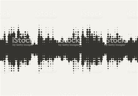 Vector Halftone Sound Wave Design Abstract Texture Background Sound Waves Design Wave