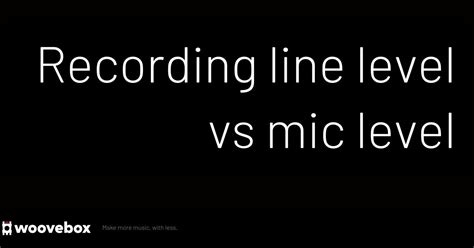 Sampling Sounds From The Audio Input Using A Mic Recording Line Level Vs Mic Level