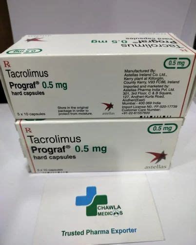 0 5mg Tacrolimus Prograf Capsules At Rs 234 Stripe Pangraf Capsule In Gurugram Id 2854219430397