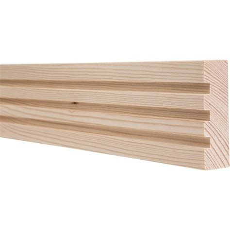 Pine Square Triple Edge Dado Rail 3 Metre From Uk