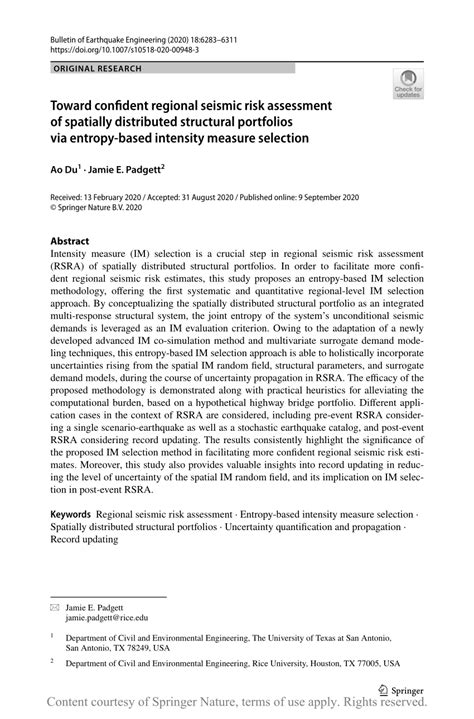 Toward Confident Regional Seismic Risk Assessment Of Spatially
