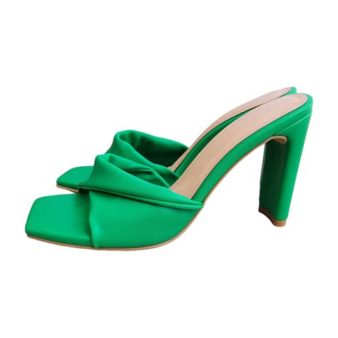Ripley Sandalias Mujer Daisy Shoes Biocuero Verde Perico TacÓn Ania