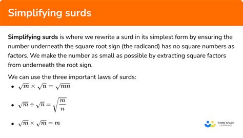 Simplifying Surds Gcse Maths Steps Examples And Worksheet
