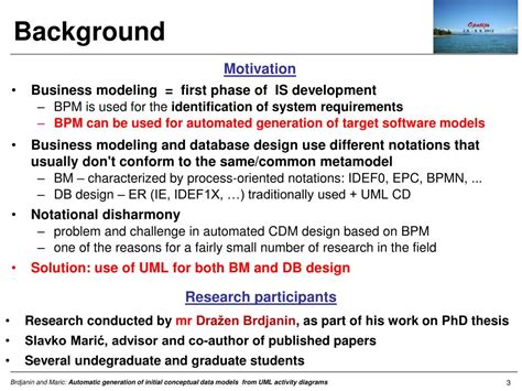 Ppt Automatic Generation Of Initial Conceptual Data Models From Uml