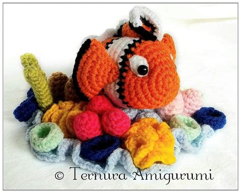 Clownfish With Corals Crochet Pattern